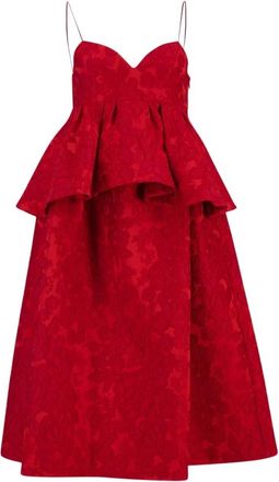 La DoubleJ Femme, Robes, Rouge, Taille: 40 FR Satine Peplum Midi Dress
