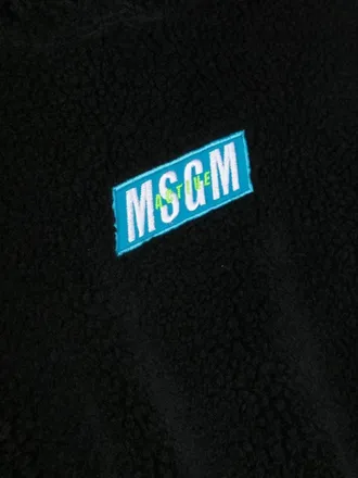 Msgm Teddy Bear Nylon Hoodie - Black