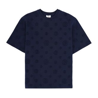 Casablanca Applique Monogram Oversized T-shirt - - Tops - Herren - Blau - M