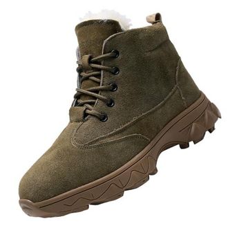 Generic Bottes Neige Homme Hiver Tr&egrave;s Chaudes Bottines Hautes En Fourrure &Eacute;paisse Pour Randonn&eacute;e Camping Et Travail En Ext&eacute;rieur Imperm&eacute;ables Et Anti-D&eacute;rapant