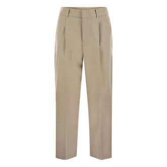 Pantaloni Torino Woll- und Kaschmir-Flanellhose - - Trousers - Damen - Beige - M