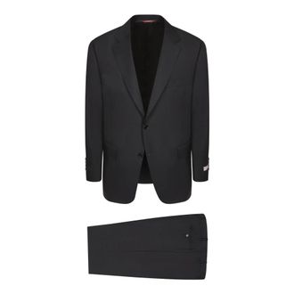 Canali Aus gek&auml;mmter Wolle. Klassisch - - Suits - Herren - Schwarzk - 2XL
