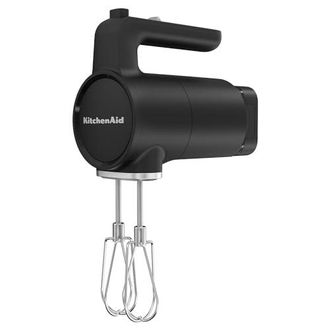 KitchenAid Handmixer kabellos - Go Cordless - Mit 7 geschwindigkeiten und soft start - 2 Edelstahl turborührbesen - 60 Minuten Nutzungsdauer pro Ladung - Schwarz