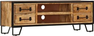 vidaXL Vidaxl - Meuble tv avec tiroirs 120x30x40 cm Bois massif de manguier