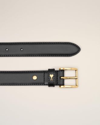 Ami Ceinture Paris Paris Noire en Cuir De Vachette Noir - 105 - Unisex