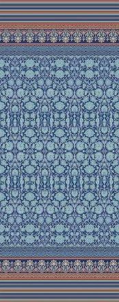 Bassetti MIRA Tischl&auml;ufer aus 100% Baumwolle, Twill-Gewebe in der Farbe Blau B1, Ma&szlig;e: 50x150 cm - 9326071