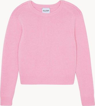 Kujten Pull cachemire col rond court, 6 fils - Pull Caroline