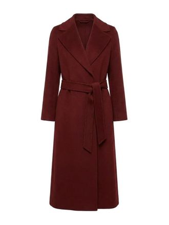 Max Mara Knielanger Mantel - Dunkelrot