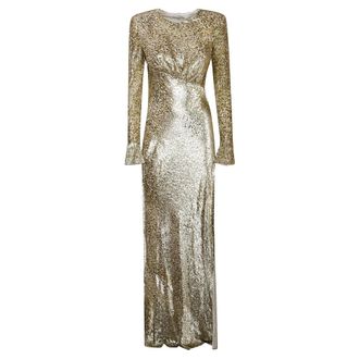 Self Portrait Femme, Robes, Jaune, Taille: 36 FR Long Fil Coupe Dress