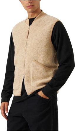 Universal Works Homme, Vestes, Beige, Taille: L Gilet Zip Waistcoat