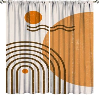 Generic Blickdicht Vorhang W&auml;rmeisolierender - Bunte Abstrakte Geometrie 170 (B) X 200 (H) cm Junge Mit M&auml;dchen Schlafzimmer Wohnzimmer Kinderzimmer Esszimmer