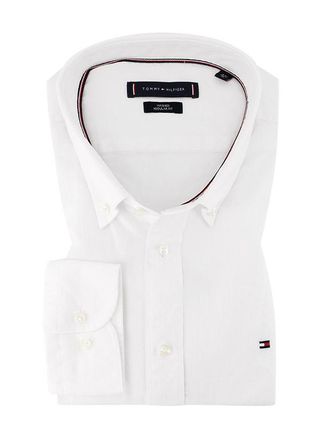 Tommy Hilfiger Herren Hemd wei&szlig; Baumwolle