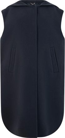 Herno Femme, Vestes, Bleu, Taille: 46 FR Gilet &agrave; capuche