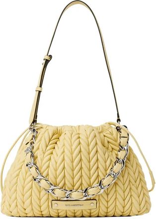 Karl Lagerfeld Hobo Bags - K/WEAVE CHAIN Schultertasche - Gr. unisize - in Gelb - f&uuml;r Damen