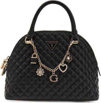 Guess Femme, Sacs, Noir, Taille: ONE Size Sac &agrave; main matelass&eacute; en similicuir