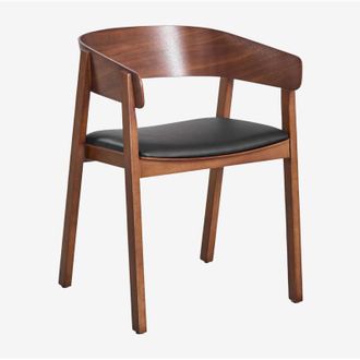 Sklum Sklum - 4er-Pack Olsen-Esszimmerst&uuml;hle aus Holz Braun Dark