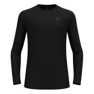 Odlo Hommes Merino 160 Baselayer Crew Longsleeve V&ecirc;tements De Course Haut Manches Longues Black - Noir M