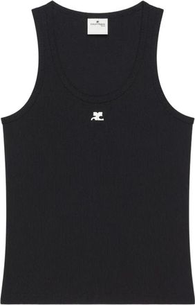 Courr&egrave;ges D&eacute;bardeur c&ocirc;tel&eacute; ann&eacute;es 90 - Femme - Tops - Noir - Taille: 36 FR