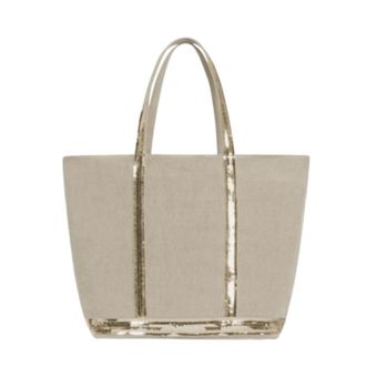 Vanessa Bruno Femme, Sacs, Beige, Taille: ONE Size Grand sac cabas en lin
