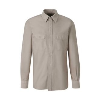 Tom Ford Schlichtes Baumwollhemd - - Shirts - Herren - Braun - XL