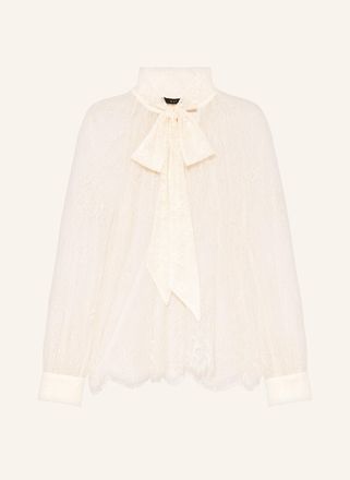 Oui Schluppenbluse Aus Spitze weiss