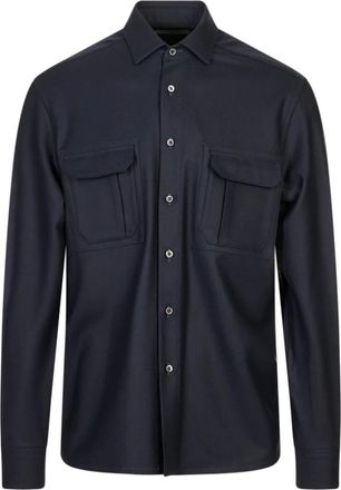 Corneliani Homme, Chemises, Bleu, Taille: 2XL Chemise Manches Longues
