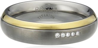 Boccia Damen-Ring Titan Diamant weiß Gr.56 (17.8) 0130-1056