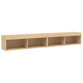 vidaXL Vidaxl - Meubles tv avec lumi&egrave;res led 2 pcs ch&ecirc;ne sonoma 100x30x30 cm
