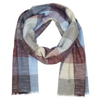 Lindenmann mens scarf light 100% organic cotton multicoloured