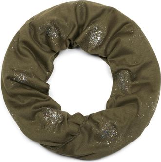 styleBREAKER Schlauchschal Loop Schal mit Glitzer und Pailletten Punkte