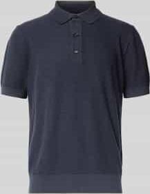 HUGO BOSS Regular Fit Strickpoloshirt aus Lyocell-Baumwoll-Mix Modell LANNOTTI