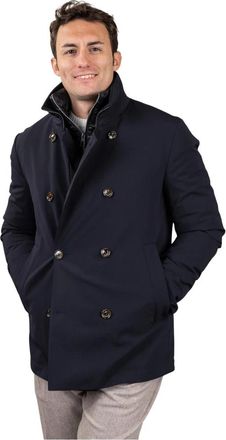 Montecore Homme, Vestes, Bleu, Taille: L Double-Breasted Down Jacket