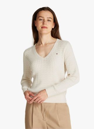 Tommy Hilfiger Pull col V en coton