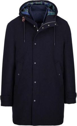 Manuel Ritz Homme, Manteaux, Bleu, Taille: 3XL Parka en Flanelle M&eacute;lange de Laine