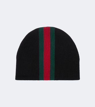 Gucci Bonnet Web Stripe en laine