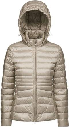 Geox W Jaysen Veste &agrave; Capuche, Beige Clair, 44 Femmes