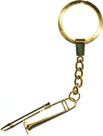 Miniblings Posaune Instrument Musik Big Band Schl&uuml;sselanh&auml;nger - Handmade Modeschmuck I Anh&auml;nger Schl&uuml;sselring Schl&uuml;sselband Keyring - Posaune Instrument Musik B