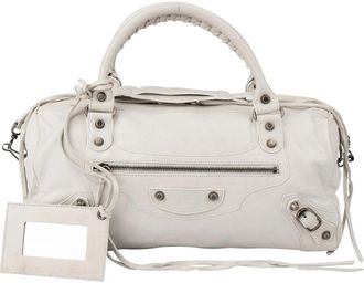 Balenciaga Crossbody Bags - Balenciaga White Leather City Handbag - Gr. unisize - in Wei&szlig; - f&uuml;r Damen
