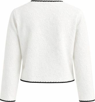 Mississhop Kurzjacke Damen Boucl&eacute;-Blazer mit Kontrastpaspeln M.420