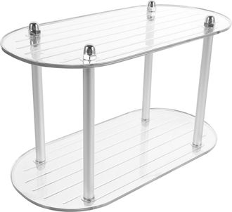 Pretyzoom CLISPEED Transparentes Abnehmbares Regal für Parfüm und Kosmetik Multifunktionales Aufbewahrungsregal mit Hoher Tragkraft für Badezimmer und Schminkti