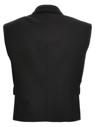 Dolce & Gabbana Womens Black Silk Sleeveless Jacket Clothing