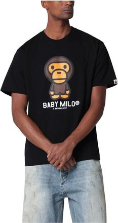 A Bathing Ape A Bathing Ape, Homme, Tops, Noir, Taille: M Baby Milo Tee