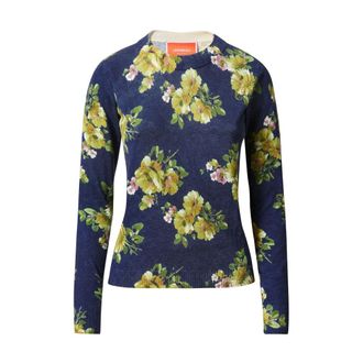 La DoubleJ Seiden-Rundhalsausschnitt - - Knitwear - Damen - Mehrfarbig - S