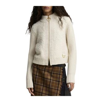 Barbour Hazelwood Zip-Through Strickjacke - - Knitwear - Damen - Beige - 2XS