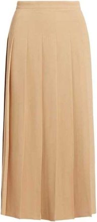 Polo Ralph Lauren Femme, Jupes, Beige, Taille: 38 FR Jupe beige trap&egrave;ze avec fermeture &eacute;clair dissimul&eacute;e
