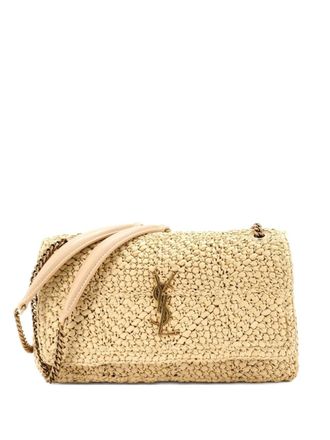 Saint Laurent sac port&eacute; &eacute;paule Jamie Flap Bag Medium en crochet - Tons neutres