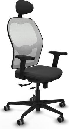 Piqueras y Crespo Jorquera mit 2D-Armlehnen, h&ouml;henverstellbarer Lendenwirbelst&uuml;tze und festem Kopfteil, ausgestattet mit Syncro/Traslack und injiziertem Schaumstoff, We