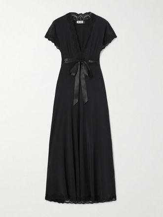 Rixo Robe Du Soir En Mousseline De Soie Marlice - Noir