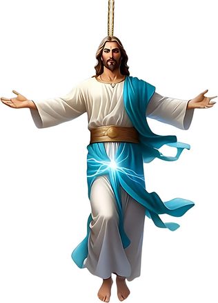 Generic Jesus Christbaum Christbaum 2D Acryl religi&ouml;se Dekoration Weihnachten Dekoration Jesus des Glaubens f&uuml;r Fenster zu Hause, Schlafzimmer, Wohnzimmer