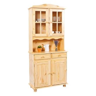 Dmora Kommode Darmstadt, Wohnzimmerbuffet, Wohnzimmer-Sideboard, Moderne K&uuml;chen-Speisekammer, 88x32 h198 cm, Eiche